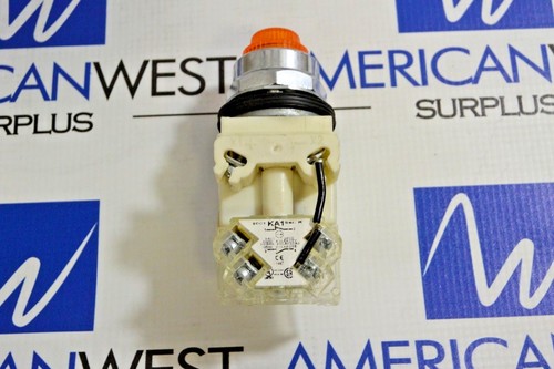 SCHNEIDER ELECTRIC 9001 KM1 ORANGE PUSH BUTTON PILOT LIGHT W/ 9001KA1 ...