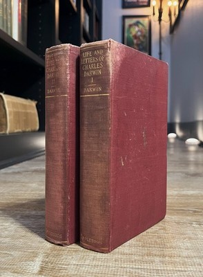 LIFE & LETTERS OF CHARLES DARWIN 1899 2 Vol Hardcovers Vintage 1st Ed ...