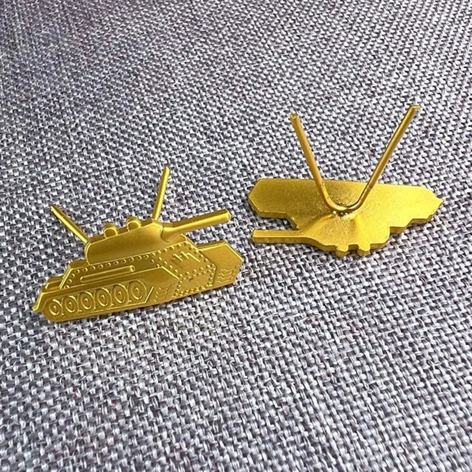 Pair Chinese Army Type 55 Rank Badge Armored forces Three Star Collar ...