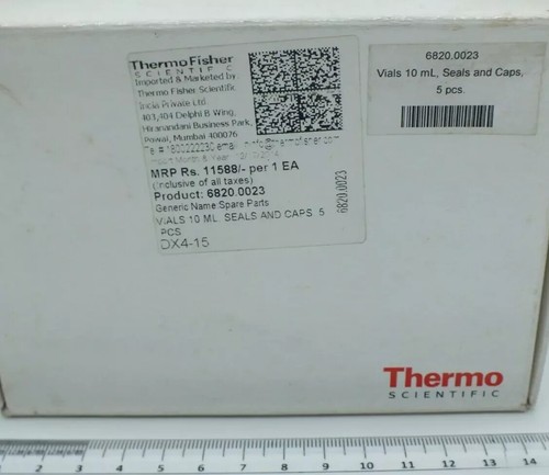 THERMO VIALS 10 ML, SEALS AND CAPS, 5 PCS SETS. 140X35 mm 6820.0023 USA ...