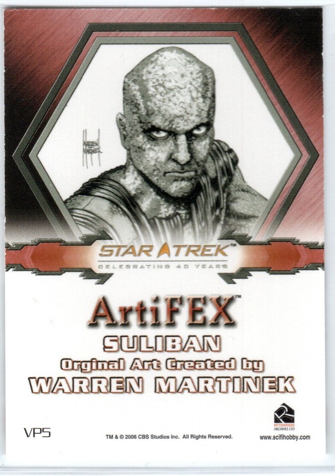 STAR TREK 40TH ANNIVERSARY VILLAINS INTERNATIONAL ARTIFEX VP5 JOHN ...