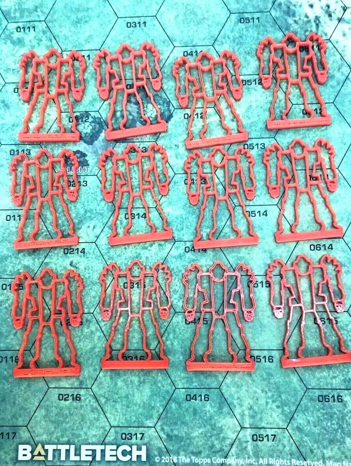 BattleTech - Radar Blips - 12x Battlemechs Numbered 1-12 | eBay