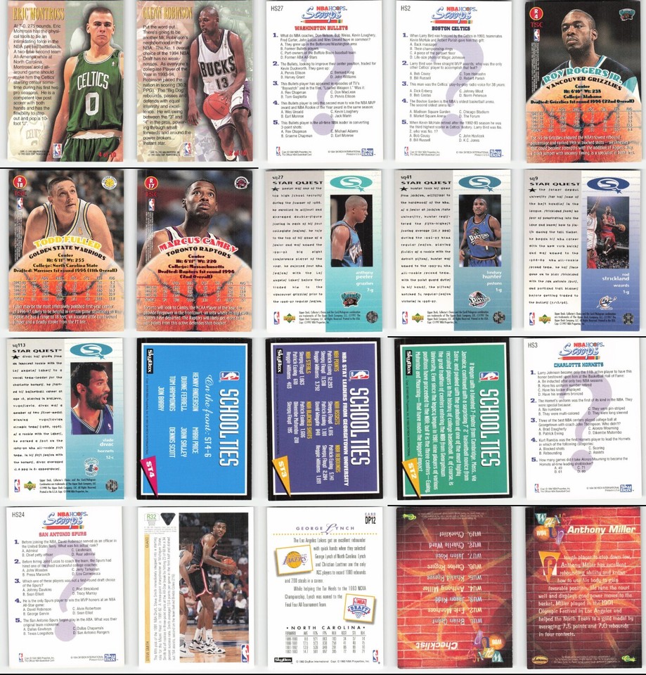 (100) 90's NBA Insert Cards Lot Basketball Cards Inserts Collection | eBay