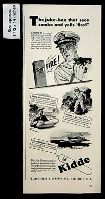 1943 Walter Kidde & Co. Juke Box Smoke Fire Military Army Vintage Print ...