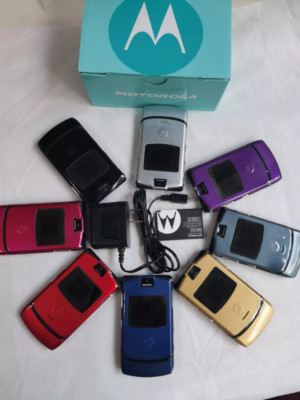Unlocked Motorola RAZR V3 Unlocked Flip GSM Bluetooth MP4 video Mobile ...