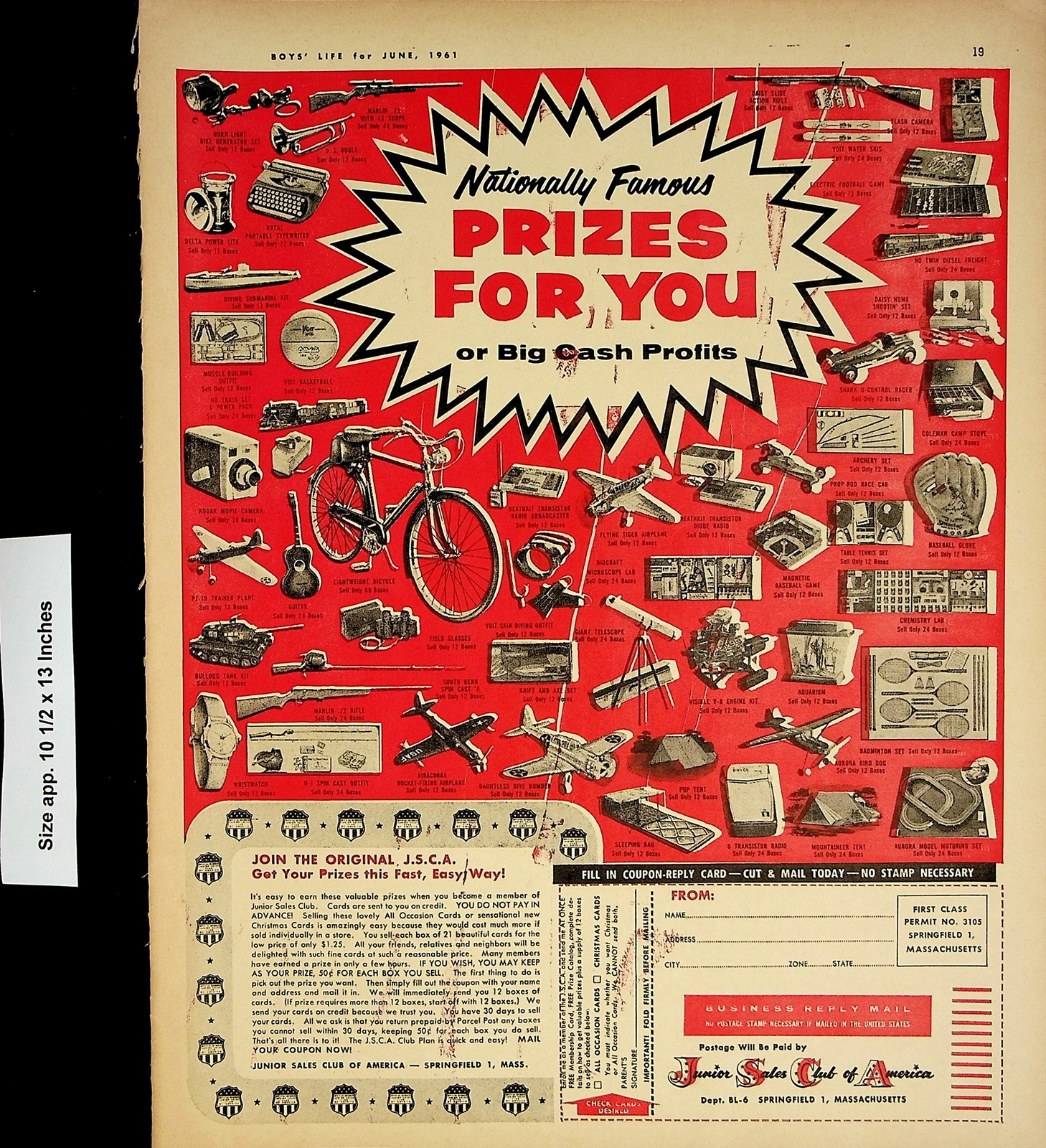 1961 Nationally Famous Prizes JSCA Vintage Print Ad 4747 | eBay
