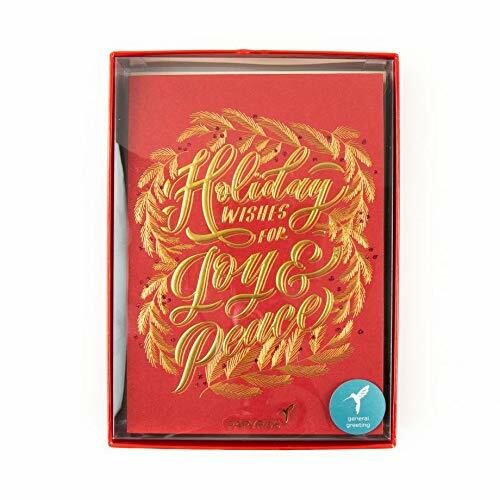 Papyrus Golden Script Boxed Holiday Cards (Set of 12) for sale online ...