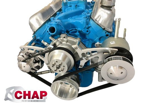 SBF 351W Serpentine Pulley Conversion Kit Alt PS Ford Mustang corporate ...