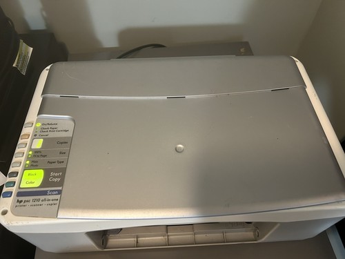HP PSC 1210 All-In-One Inkjet Printer. For Parts Or Repair Tested READ ...