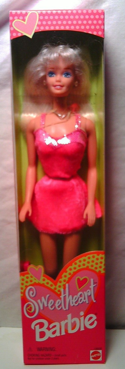 Mattel 18608 - Sweetheart Barbie Doll - Pink Dress - Blonde Barbie ...