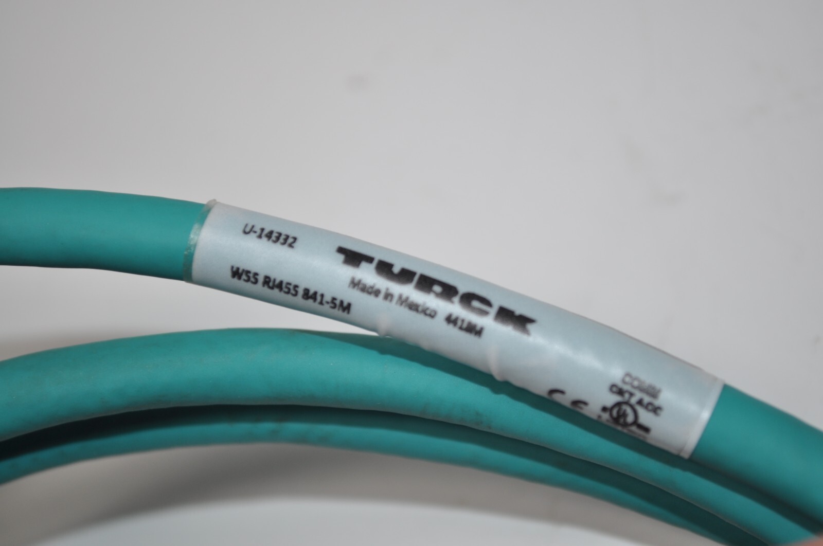 TURCK WSS-RJ45S-841-5M RJ45 to M12 8-Pin Elbow 5 Meter Cable Rockwell ...