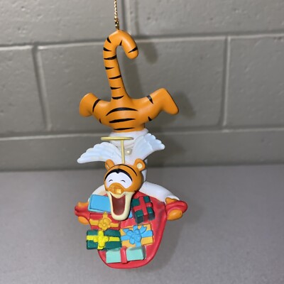Disney Tigger Christmas Angel w Presents Holiday Ornament Grolier ...