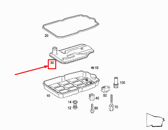 MERCEDES-BENZ C W205 AUTOMATIC TRANSMISSION OIL FILTER A2212770100 ...