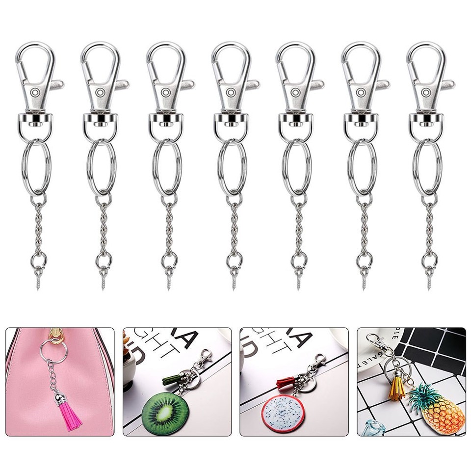120 Sets Key Rings Set DIY Keychain Accessories Keychain Crafts Kits ...