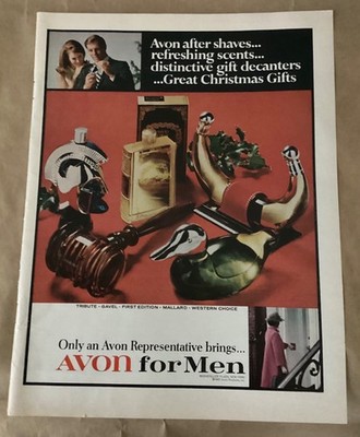 Avon calling print ad 1967 vintage 70s retro art men cologne bottles ...