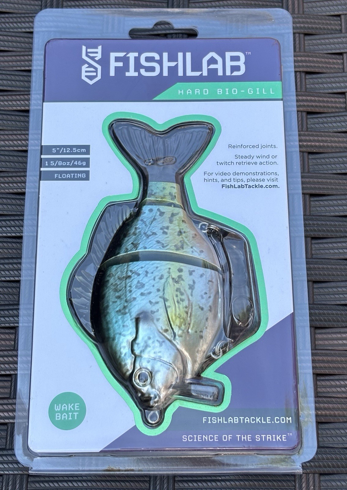 FishLab 5” 1-5/8 oz. Hard Bio-Gill Wake Bait 3-Pc BGW-5 BC Black Crappie | eBay