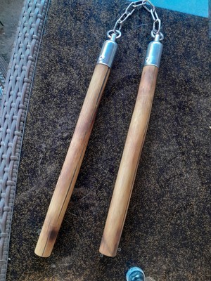 Limited Series Bamboo Nunchuck Wood Nunchaku practice training display ...