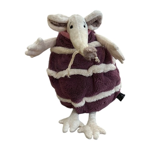 OLD NAVY PLUSH STUFFED CREAM BURGUNDY PINK MOUSE SOFT TOY RAT FAT BODY ...