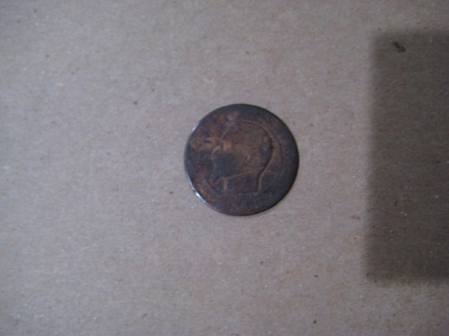 1856 France 10 Centimes Napoleon III Empereur Bronze French Coin KM ...