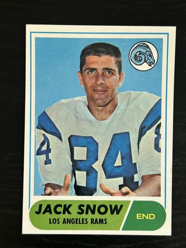 1968 Topps #184 Jack Snow RC Los Angeles Rams VG(Creased) | eBay