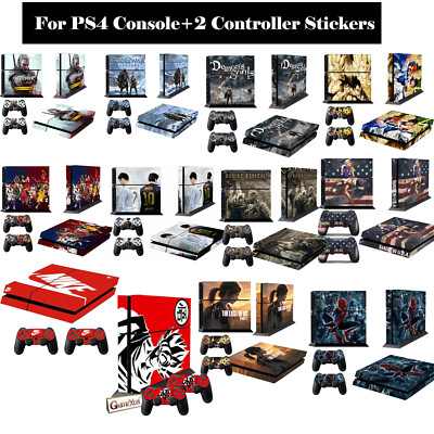 Vinyl Skin Sticker Wrap Decal for Sony Playstation 4 PS4 console & 2 ...