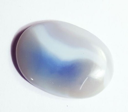 Naturale Blu Ovale Cabochon Calcedonio Loose Gemma 37.50 KT Con Omaggio ...