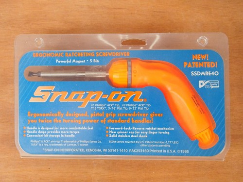 New Old Stock 1995 Snap-On Pistol Grip Ergonomic Ratcheting Screwdriver ...