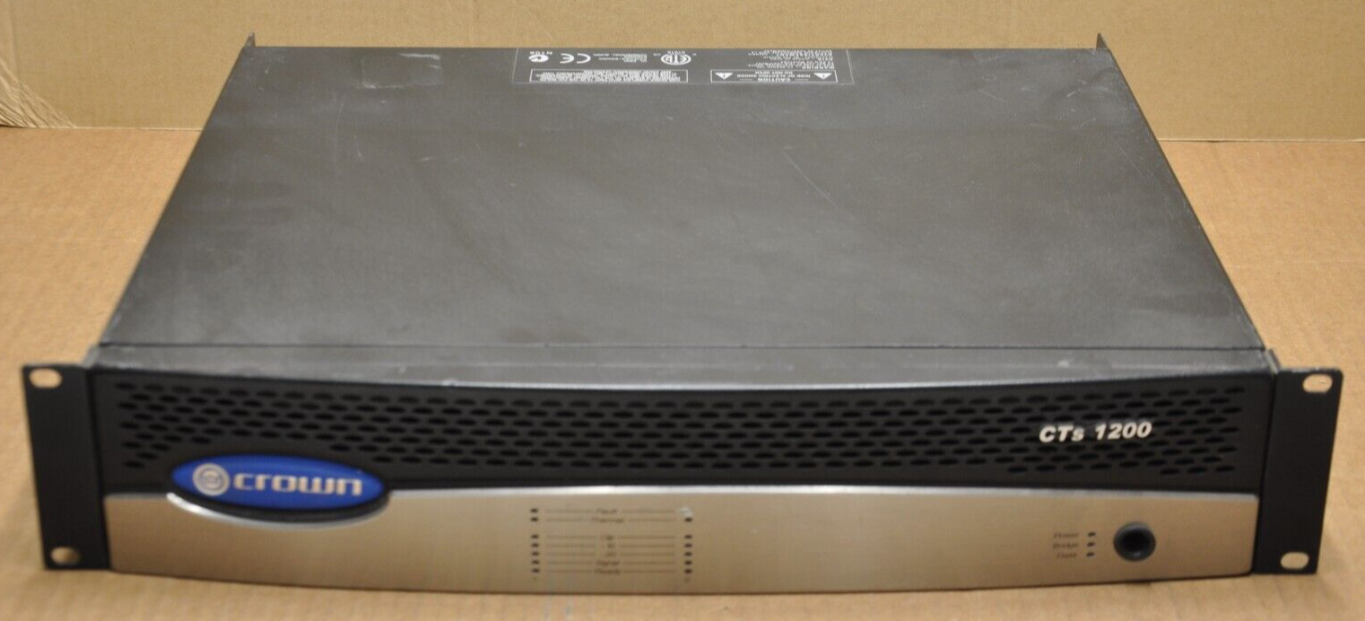CROWN CTs 1200 Two-Channel Power Audio Commercial Amplifier w/ PIP2 BBY ...
