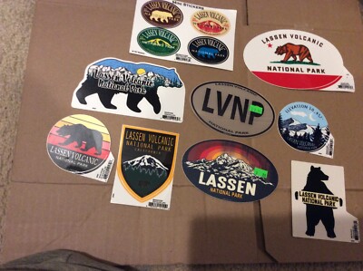 Lot of 9 Lassen Volcanic National Park California Sticker Decals | eBay