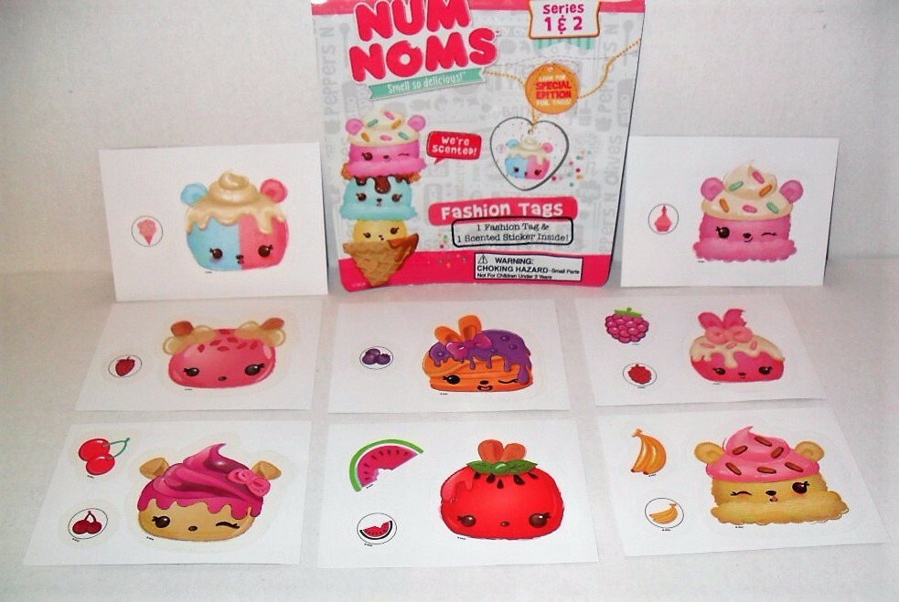 NUM NOMS FASHION TAGS SCENTED STICKER SET OF (8) | eBay