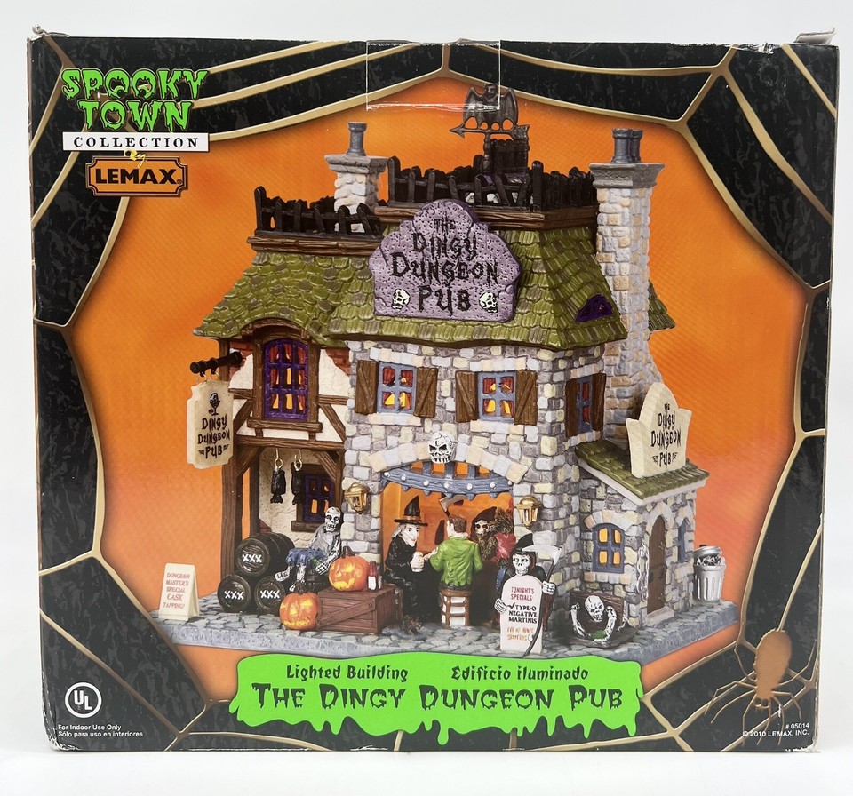 LEMAX Spooky Town Dingy Dungeon Pub - 05014 Retired Rare Illuminated ...
