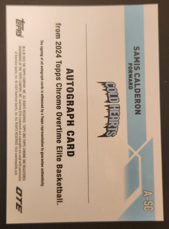 2023-24 Topps Chrome Overtime Elite OTE Samis Calderon Orange Refractor ...