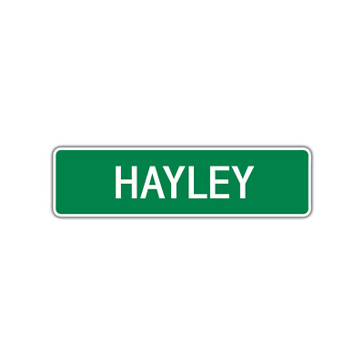 Hayley Girls Name Letter Printed Label Art Decor Novelty Aluminum Metal ...