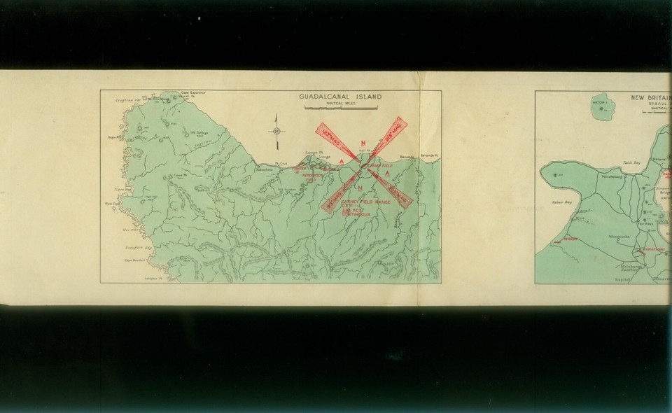 1943 Original US Air Force WW11 Pilots Strip Map Flight Chart ...