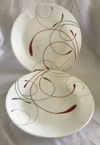 3 CORELLE SPLENDOR DINNER PLATES RED GREY SWIRL EXCELLENT | eBay