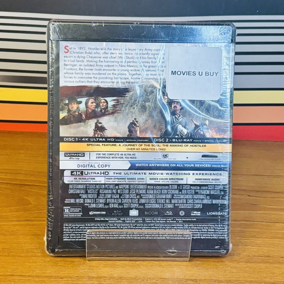 Hostiles 4K Ultra HD + Blu-ray + Digital Christian Bale NEW SEALED | eBay