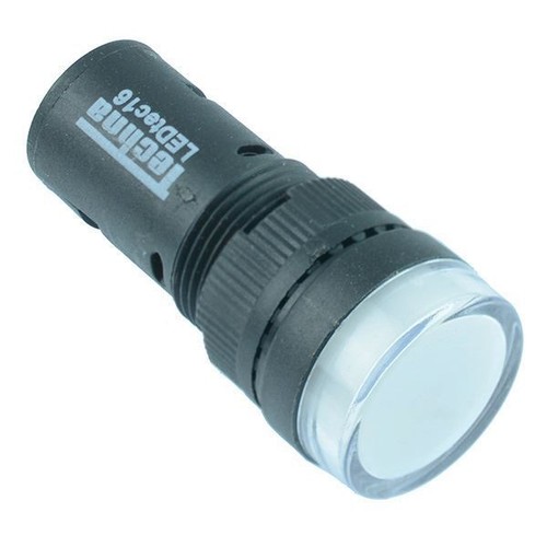 White 16mm LED Pilot Indicator Light 230V - Picture 1 of 1