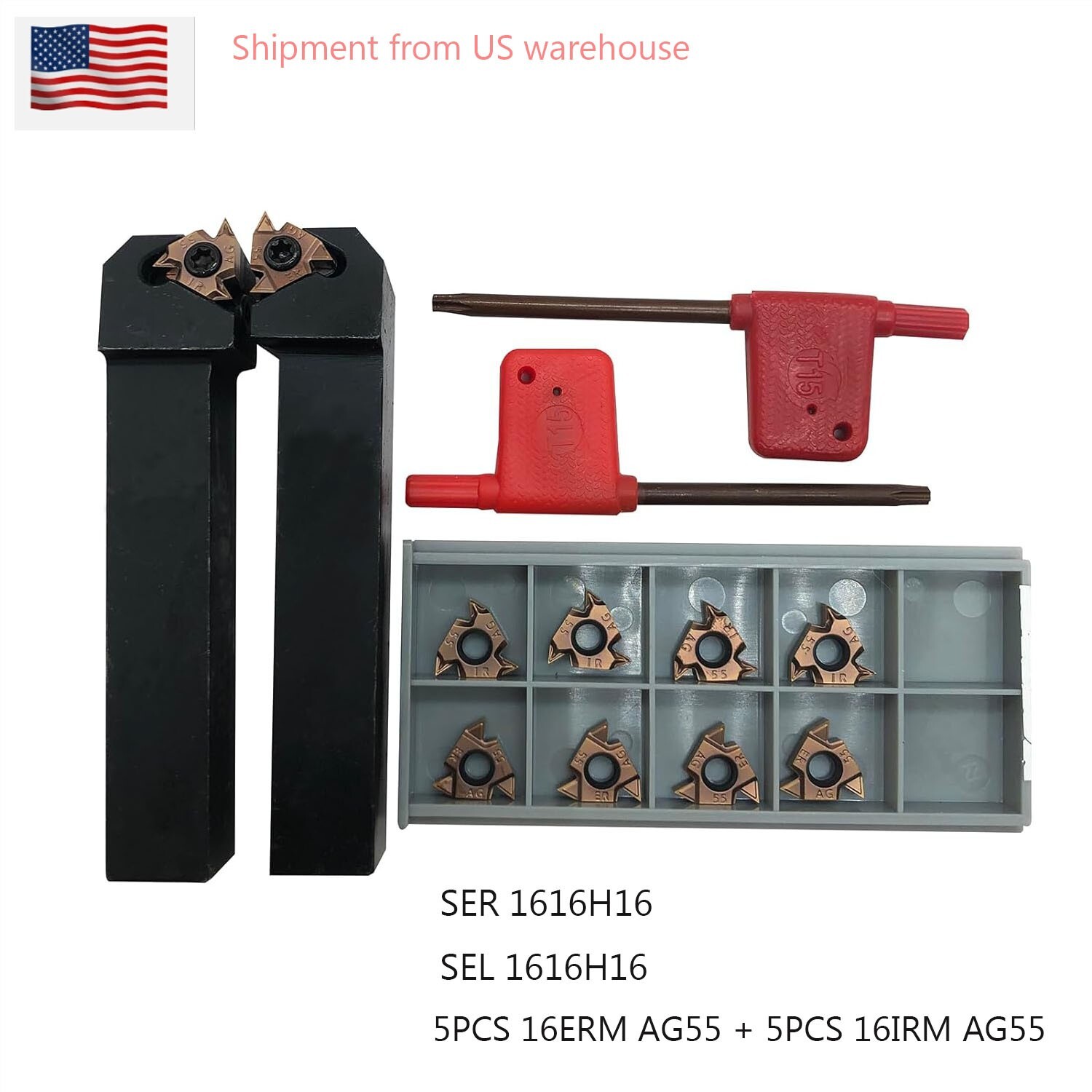 2PCS CNC Lathe Carbide Indexable Threading Turning Tool Holder ...