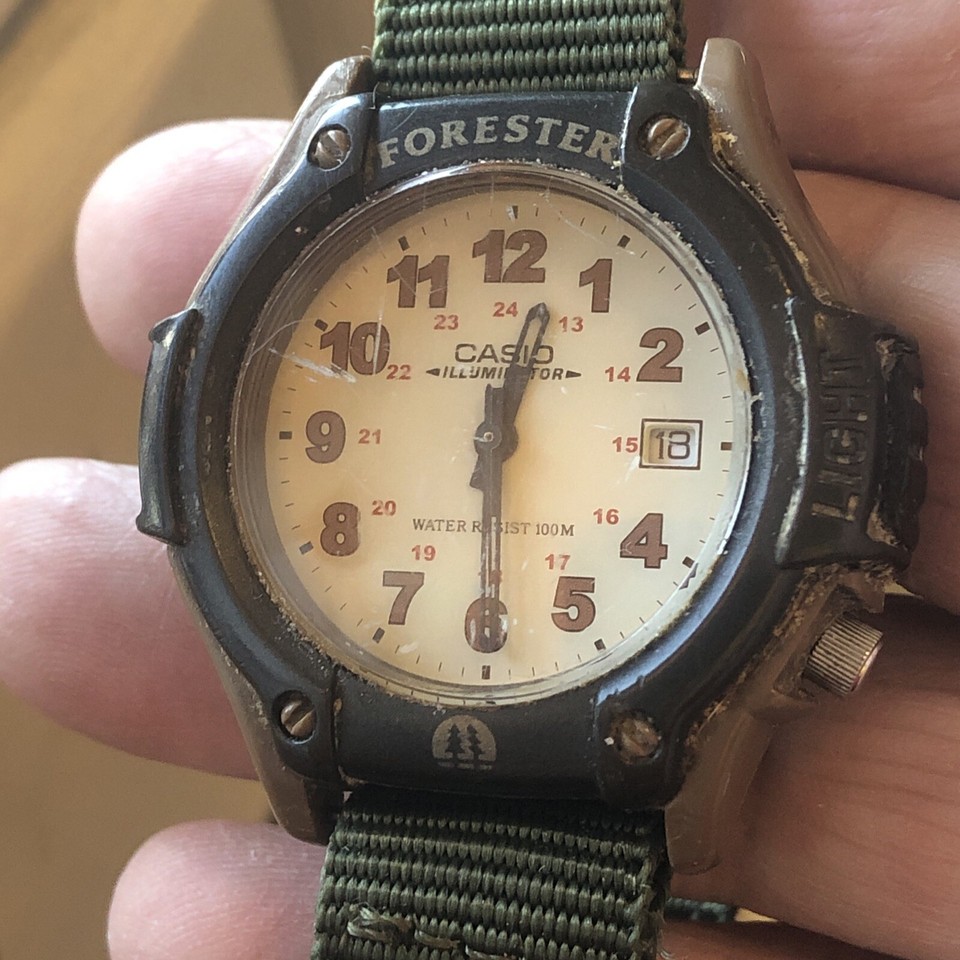 Vintage Casio Forester Quartz Watch FT-500W Men Illuminator Date | eBay