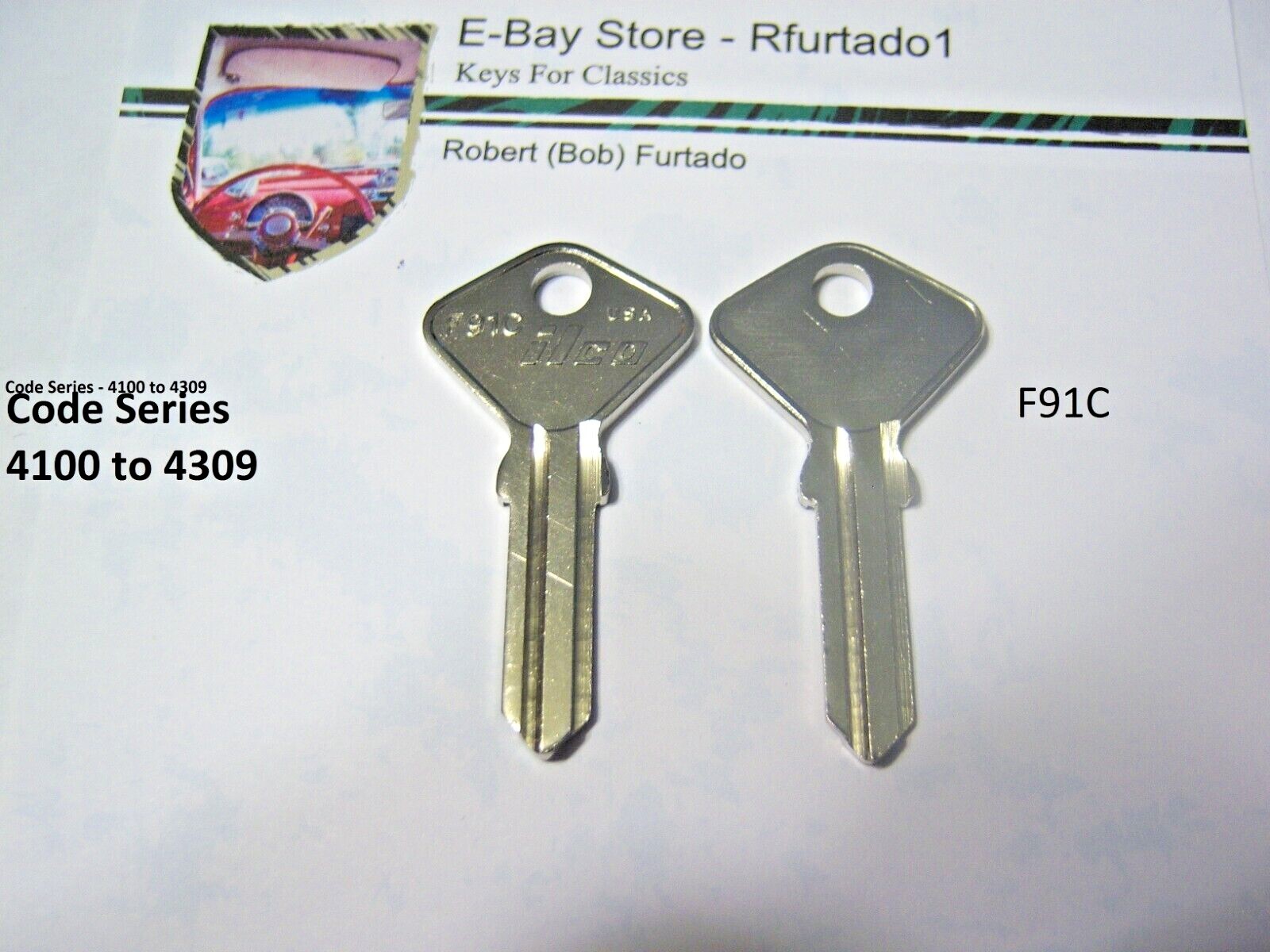 Key Blank for Ferrari - Maserati Giobert - 1968 to 1995 Doors (See Code ...
