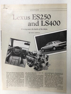 MISC2008 Vintage Article Preview 1989 Lexus ES250 and LS400 Jan 1989 3 ...