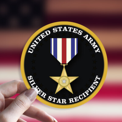US Army Silver Star Recipient Decal Sticker Veteran | eBay