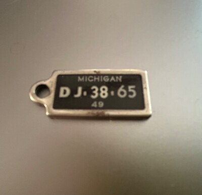 Vintage Mini License Plate Key Chain Michigan 1949 | eBay