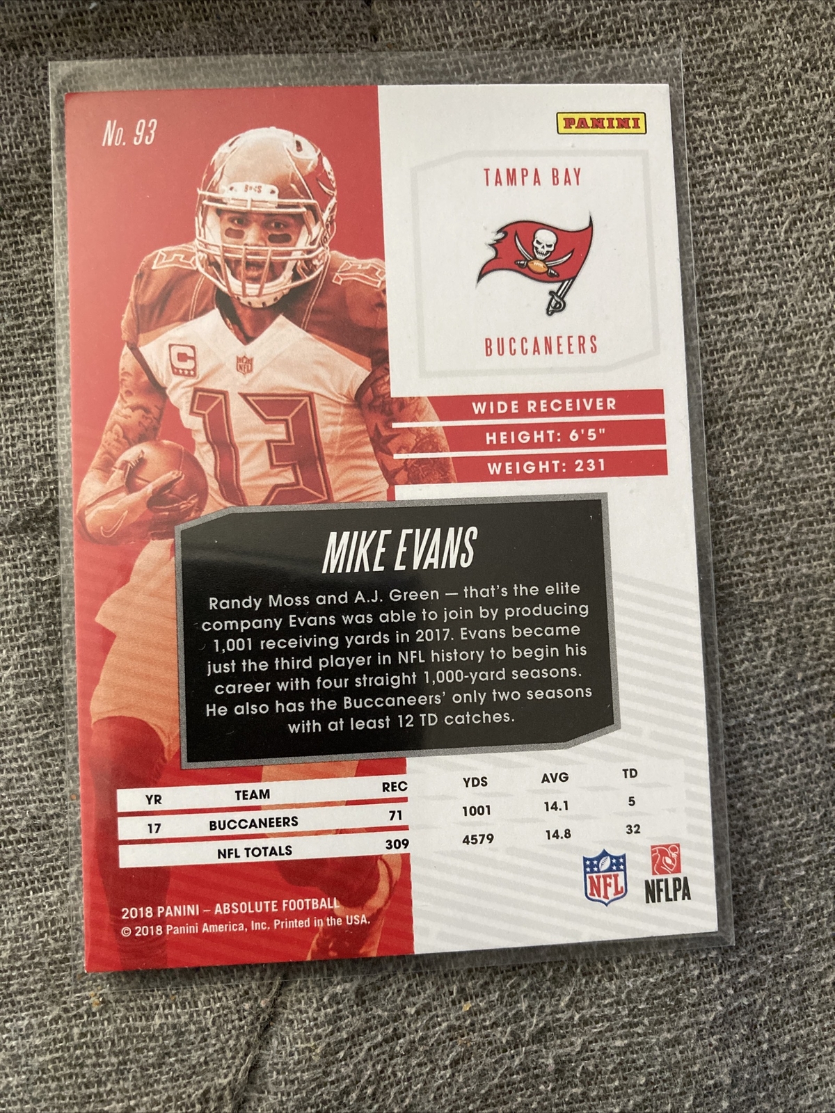 2018 Panini Absolute - #93 Mike Evans for sale online | eBay