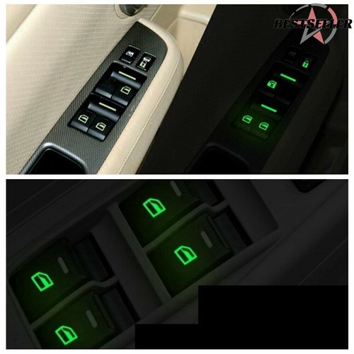 Car Door Interior Panel Console Button Switch Decal Luminous Stickers ...