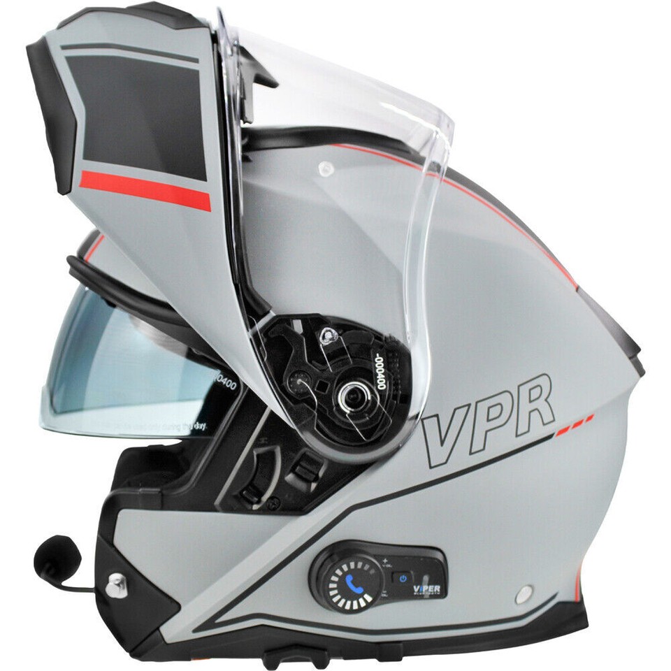 VIPER RS-V191 BLINC BLUETOOTH FLIP FRONT MOTORCYCLE CRASH DVS HELMET ...