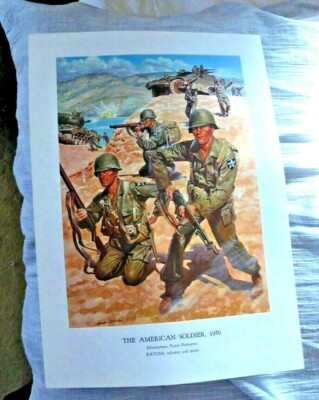 VINTAGE PRINT THE AMERICAN SOLDIER UNIFORM INFANTRY PUSAN PERIMETER ...
