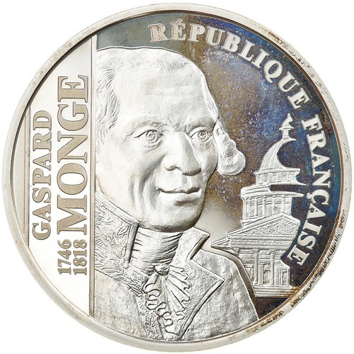 [#856837] Münze, Frankreich, Gaspard MONGE, 100 Francs, 1998, Proof ...