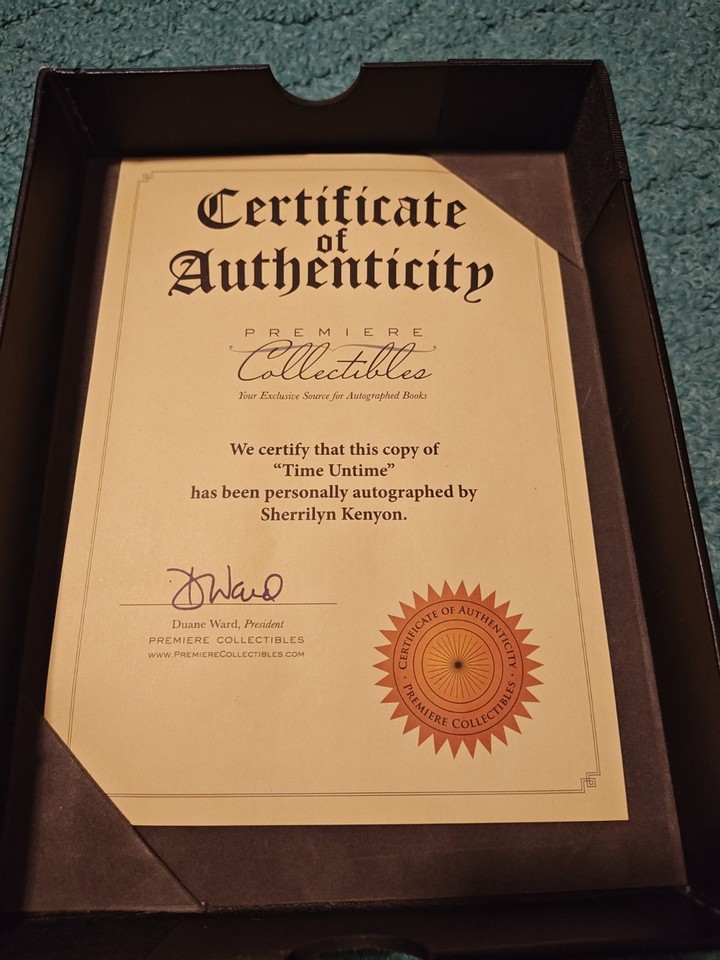 Time Untime Sherrilyn Kenyon 2012 Signed Limited Edition w/COA ...