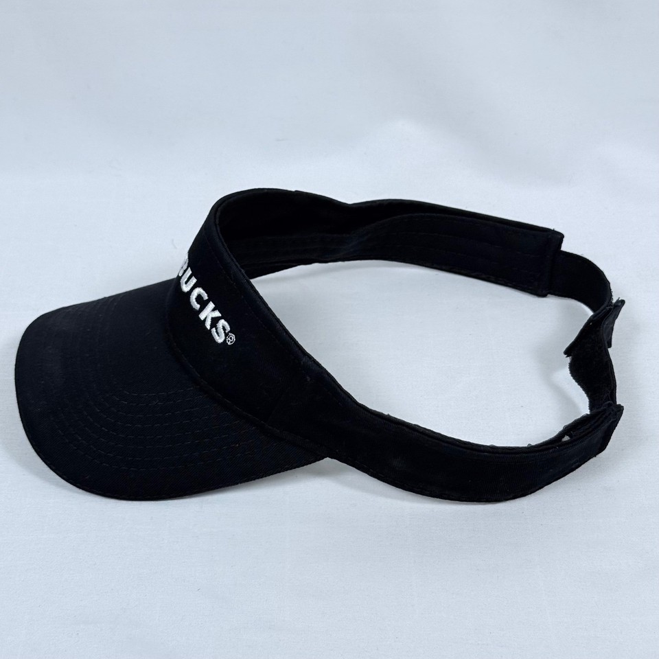Starbucks Employee Black Visor Hat Adjustable Cap Logo Embroidered Golf ...